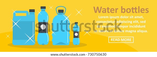 Water Bottles Banner Horizontal Concept Stock Vector (Royalty Free ...