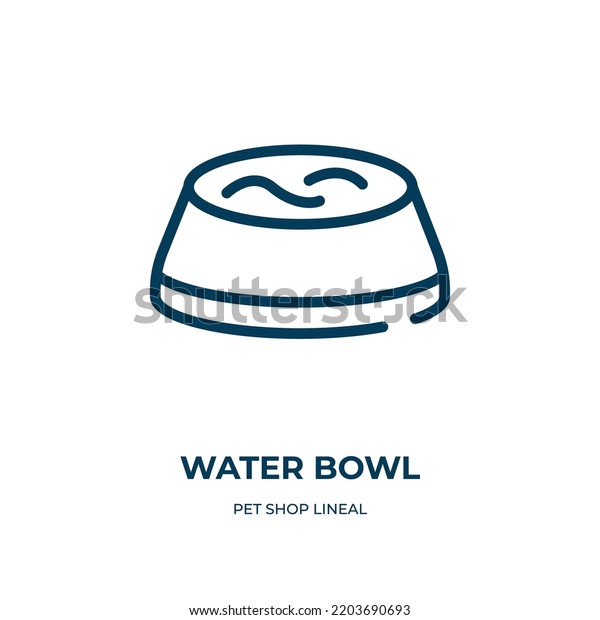 Water Bowl Icon Linear Vector Illustration Stock Vector (Royalty Free ...