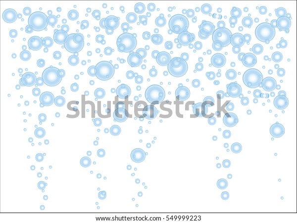 Water Bubbles That Rise On Transparent Stock Vector (Royalty Free ...