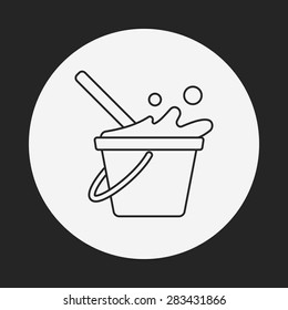 Water Bucket Line Icon Stock Vector (Royalty Free) 283431866 | Shutterstock