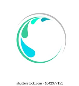 Water Circle Logo Sign Environment Factory Stock Vector (Royalty Free ...