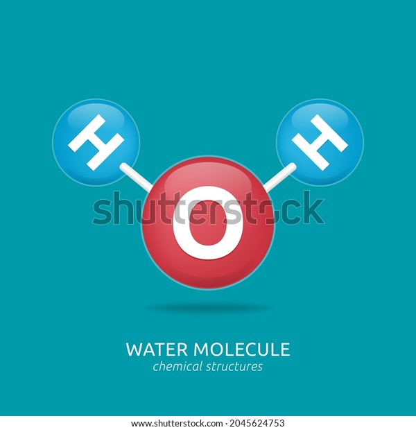 Water Compound Symbol Chemical Structures Vector Stock Vector (Royalty ...