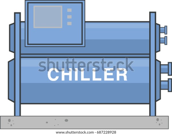 Water Cooling Chiller Stock Vector (Royalty Free) 687228928