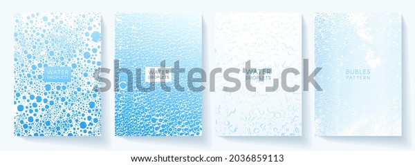 Water Cover Design Set Background Pure Stock Vector (Royalty Free ...