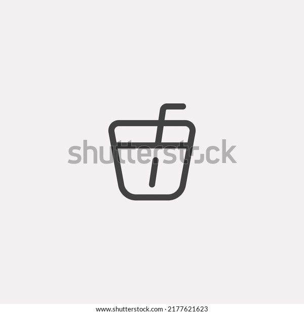 Water Cup Icon Sign Vectorsymbol Logo Stock Vector (Royalty Free ...