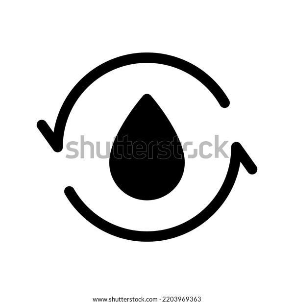 Water Cycle Icon Vector Symbol Design Stock Vector (Royalty Free ...