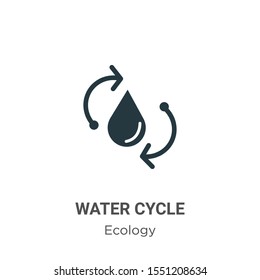 Water Cycle Vector Icon On White Stock Vector (Royalty Free) 1551208634 ...