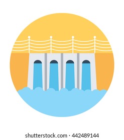 Water Dam Vector Icon: เวกเตอร์สต็อก (ปลอดค่าลิขสิทธิ์) 442489144 ...