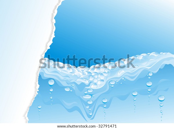 Water Design Broken Off Paper Vector Stock Vector (Royalty Free ...