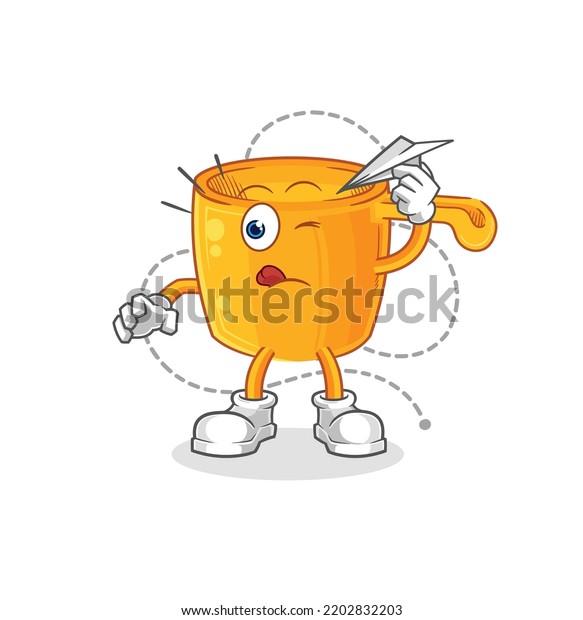 Water Dipper Paper Plane Character Cartoon Stock Vector (Royalty Free ...