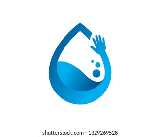 Water Donation Logo Template Icon Symbol Stock Vector (Royalty Free ...
