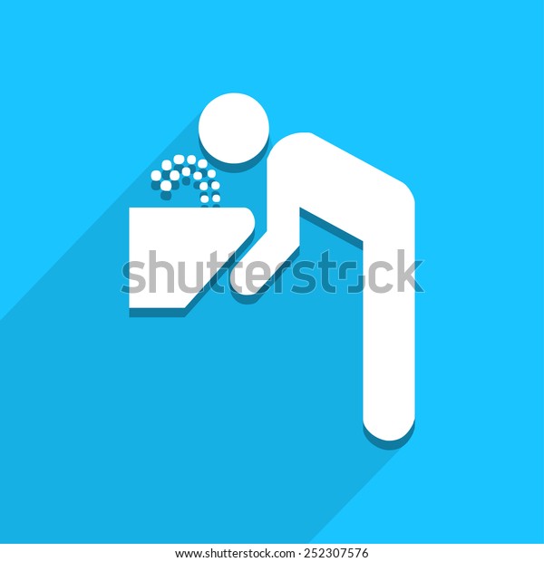 Water Drinking Icon Great Any Use Stock Vector (Royalty Free) 252307576 ...