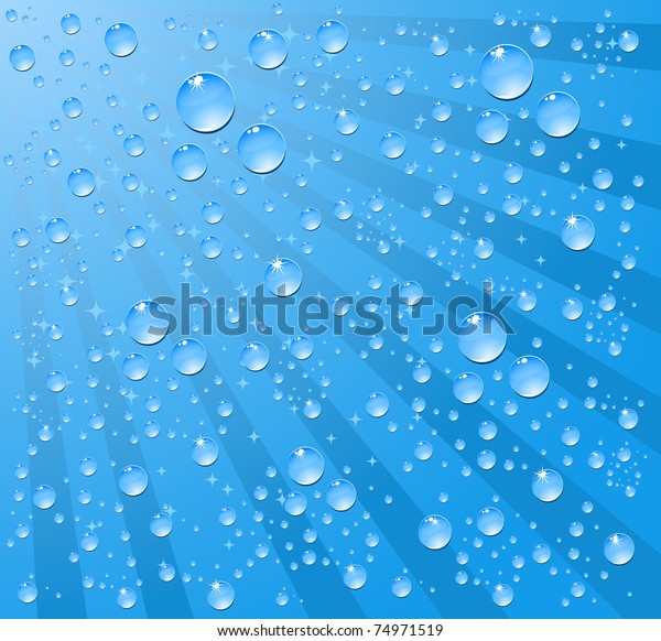 Water Drop Blue Background Stock Vector (Royalty Free) 74971519 ...