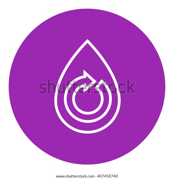Water Drop Circular Arrow Line Icon Stock Vector (Royalty Free ...
