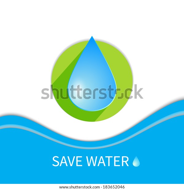 Water Drop Ecology Background Save Water Stock Vector (Royalty Free ...