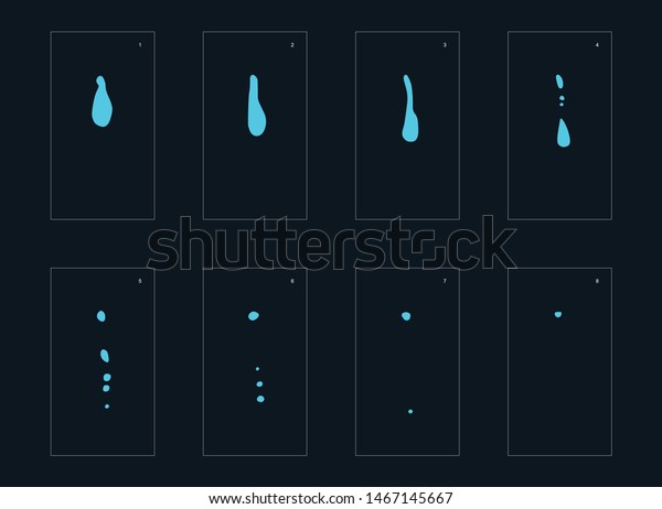 Water Drop Game Sprites Game Motion: เวกเตอร์สต็อก (ปลอดค่าลิขสิทธิ์ ...