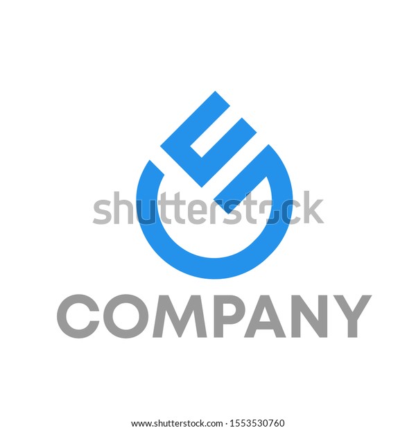Water Drop Gc Logo Concept Vector Stock Vector (Royalty Free ...