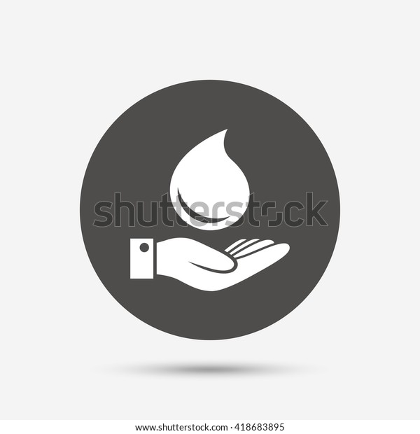 Water Drop Hand Sign Save Water Stock Vector (Royalty Free) 418683895 ...