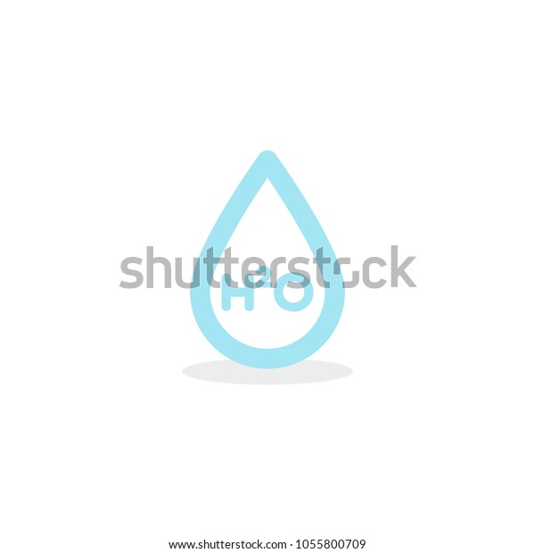 Water Drop Icon H2o Vector Illustration Stock Vector (Royalty Free ...