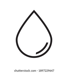 Water Drop Icon White Background Stock Vector (Royalty Free) 1897229647 ...
