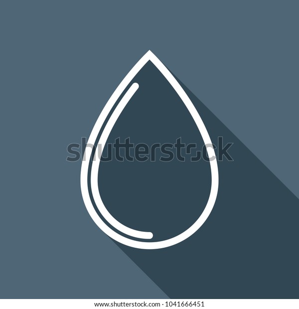 Water Drop Icon White Flat Icon Stock Vector (Royalty Free) 1041666451 ...