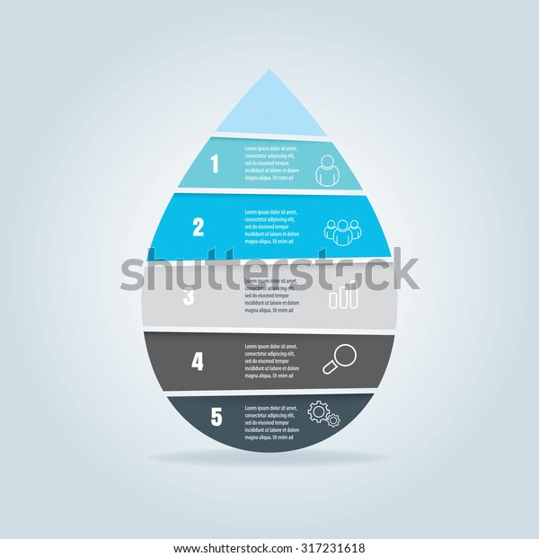 Water Drop Infographic Diagram Template Presentation Stock Vector ...