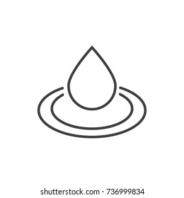 Water Drop Line Icon Stock Vector (Royalty Free) 736999834 | Shutterstock