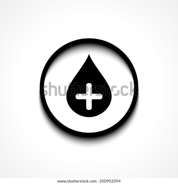 Water Drop Plus Sign Icon Softens Stock Vector (Royalty Free) 200902094 ...