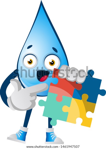 Water Drop Puzzle Illustration Vector On Stock Vector (Royalty Free ...
