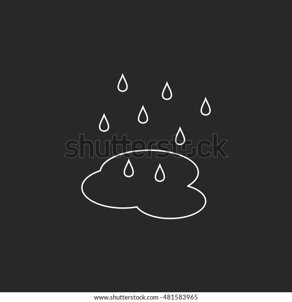 Water Drop Rain Puddle Symbol Sign Stock Vector (Royalty Free ...
