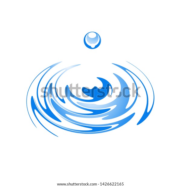 Water Drop Ripple Effect Graphic Design Stock Vector (Royalty Free ...
