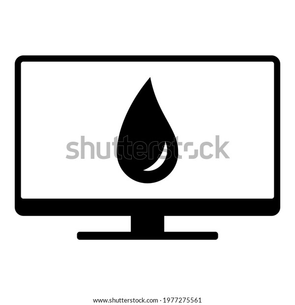 Water Drop Screen On White Background: vector de stock (libre de ...