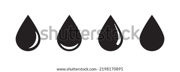 Water Drop Shapes Oil Drop Flat Stock Vector (Royalty Free) 2198170895 ...
