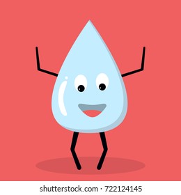 Water Drop Smiling Flat Icon Stock Vector (Royalty Free) 722124145 ...