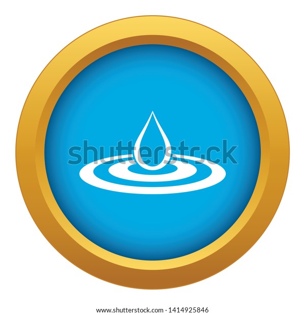 Water Drop Spill Icon Blue Vector Stock Vector (Royalty Free) 1414925846