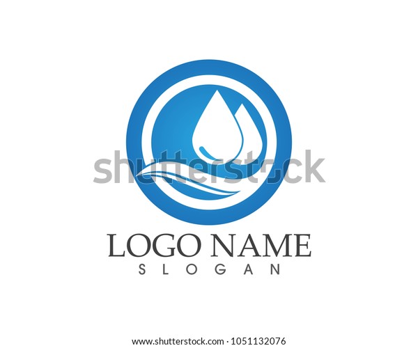Water Drop Splash Logo Design Stock Vector (Royalty Free) 1051132076 ...