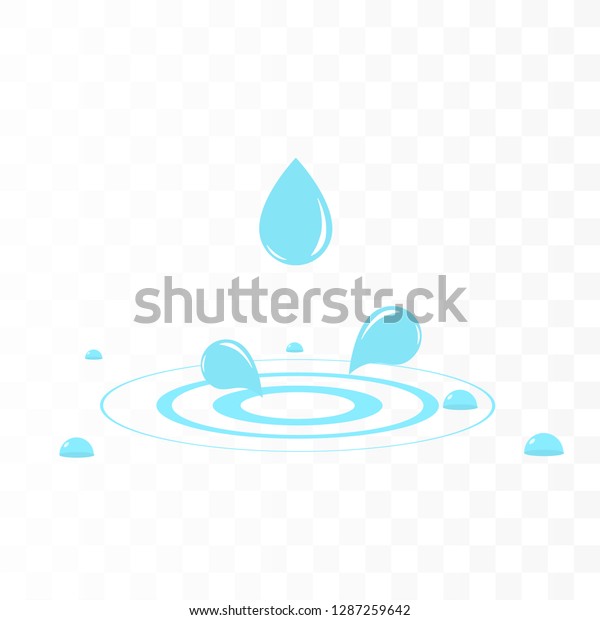Water Drop Water Splash Vector Illustration Stock Vector (Royalty Free ...