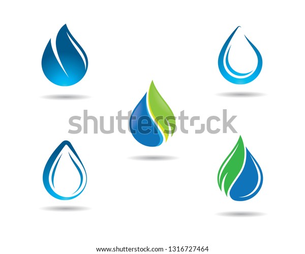 Water Drop Symbol Illustration Stock Vector (Royalty Free) 1316727464