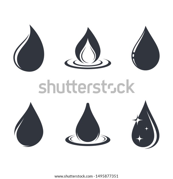 Water Drop Symbol Vector Icon Illustration Stock Vector (Royalty Free ...