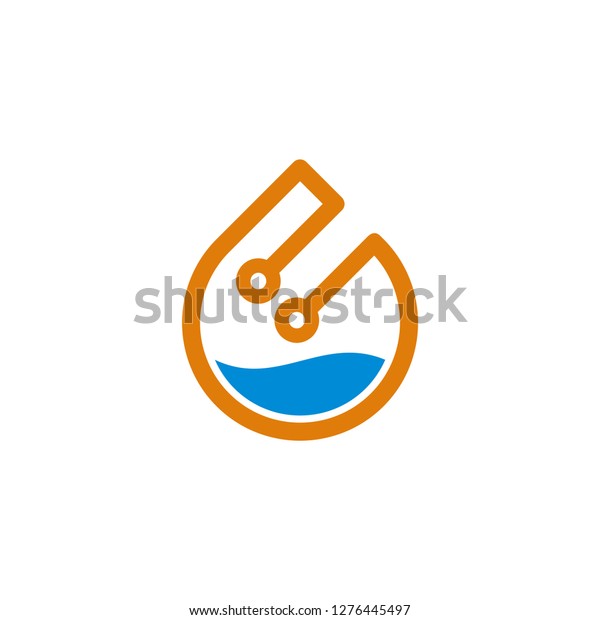 Water Drop Technology Logo Vector Icon Stock Vector (Royalty Free ...
