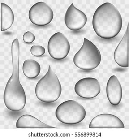 Water Drops Condensate Set Vector Illustration Stock Vector (Royalty ...