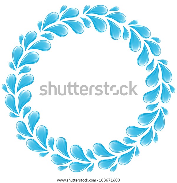 Water Drops Frame Stock Vector (Royalty Free) 183671600 | Shutterstock