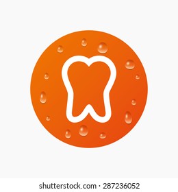 Water Drops On Button Tooth Sign Stock Vector (Royalty Free) 287236052 ...