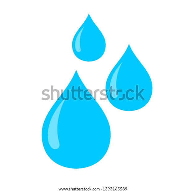 Water Drops Shape Blue Isolated On Stock Vector (Royalty Free ...