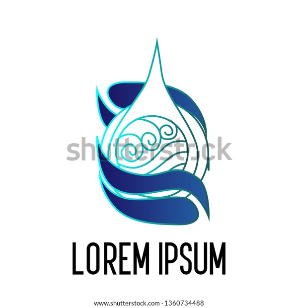 Water Element Logo Icon Symbol New Stock Vector (Royalty Free ...