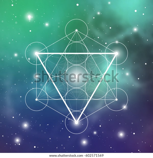 Water Element Symbol Inside Metatron Cube Stock Vector (Royalty Free ...