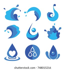 Water Element Visual Design Set Stock Vector (Royalty Free) 748015216 ...