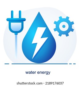 Water Energy Energy Icon Concept Stock Vector (Royalty Free) 2189176037 ...