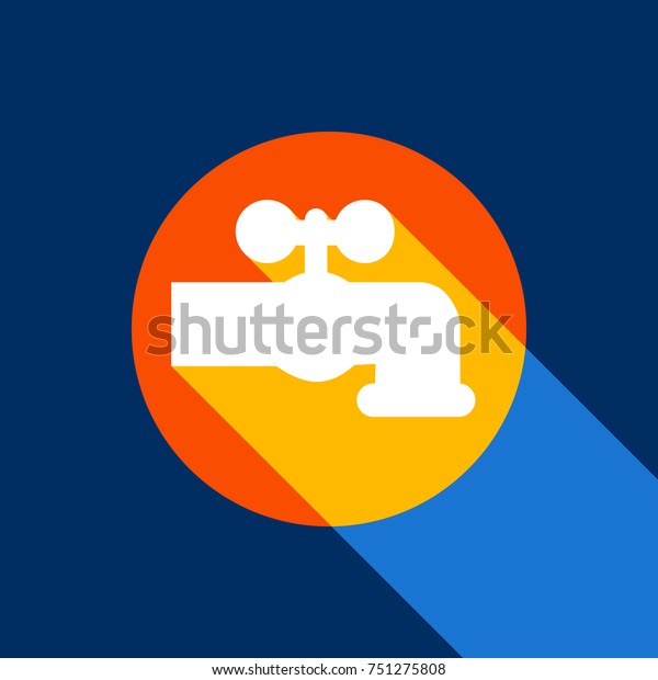 Water Faucet Sign Illustration Vector White Stock Vector (Royalty Free ...