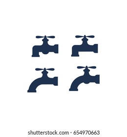 Water Faucet Vector Set Graphics Illustration Stock Vector (Royalty ...
